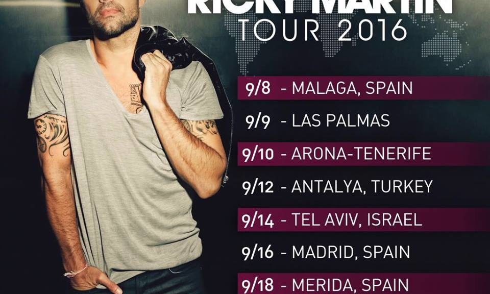 Ricky Martin hace oficial su gira europea con cinco shows en España ...